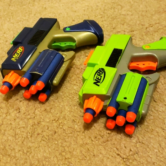 Nerf | Other | Rare 2 Median Size Green Nerf In Great Condition It Will ...
